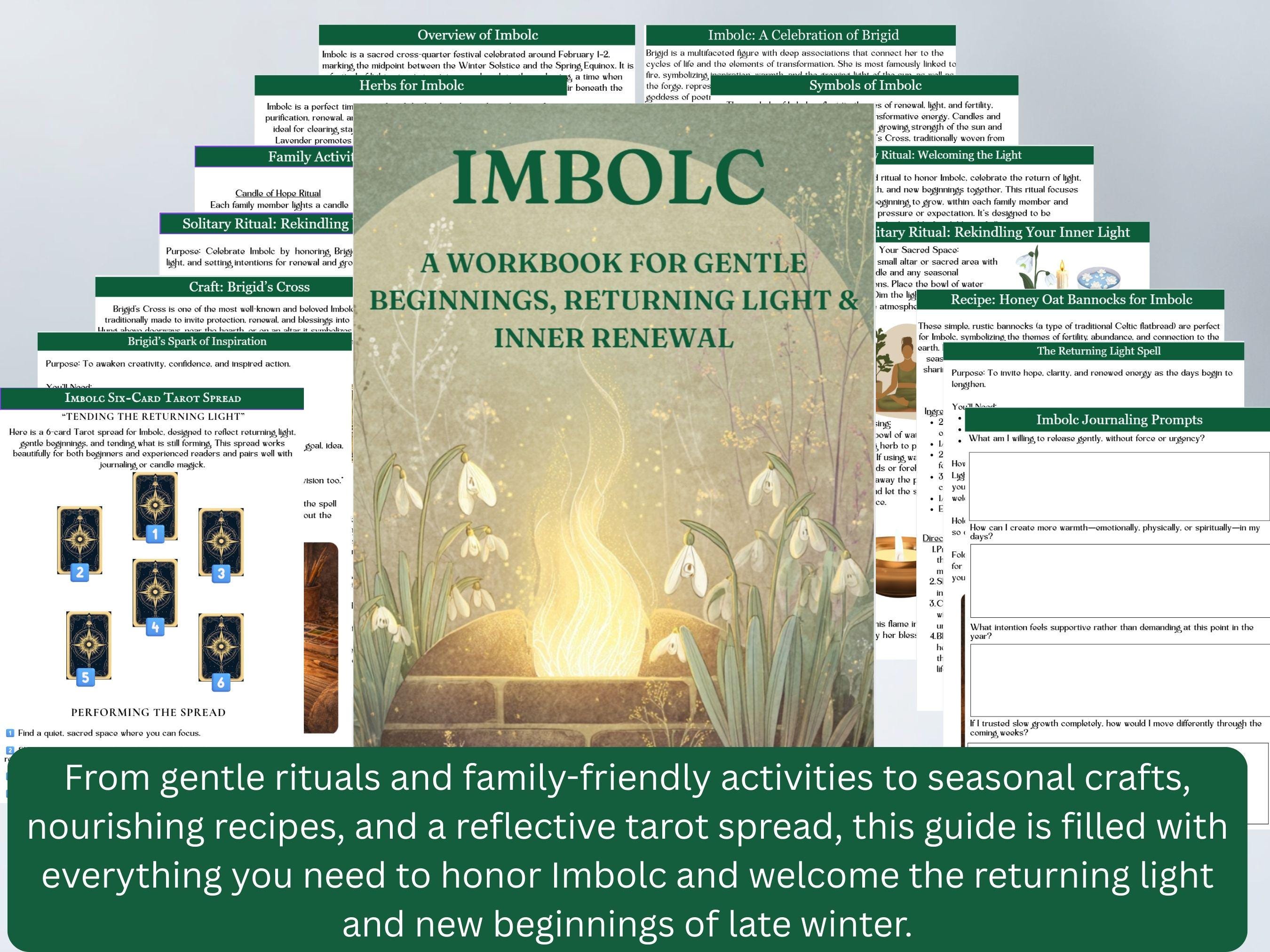 Imbolc Workbook and Guide | Returning Light, Brigid Rituals, Family ...
