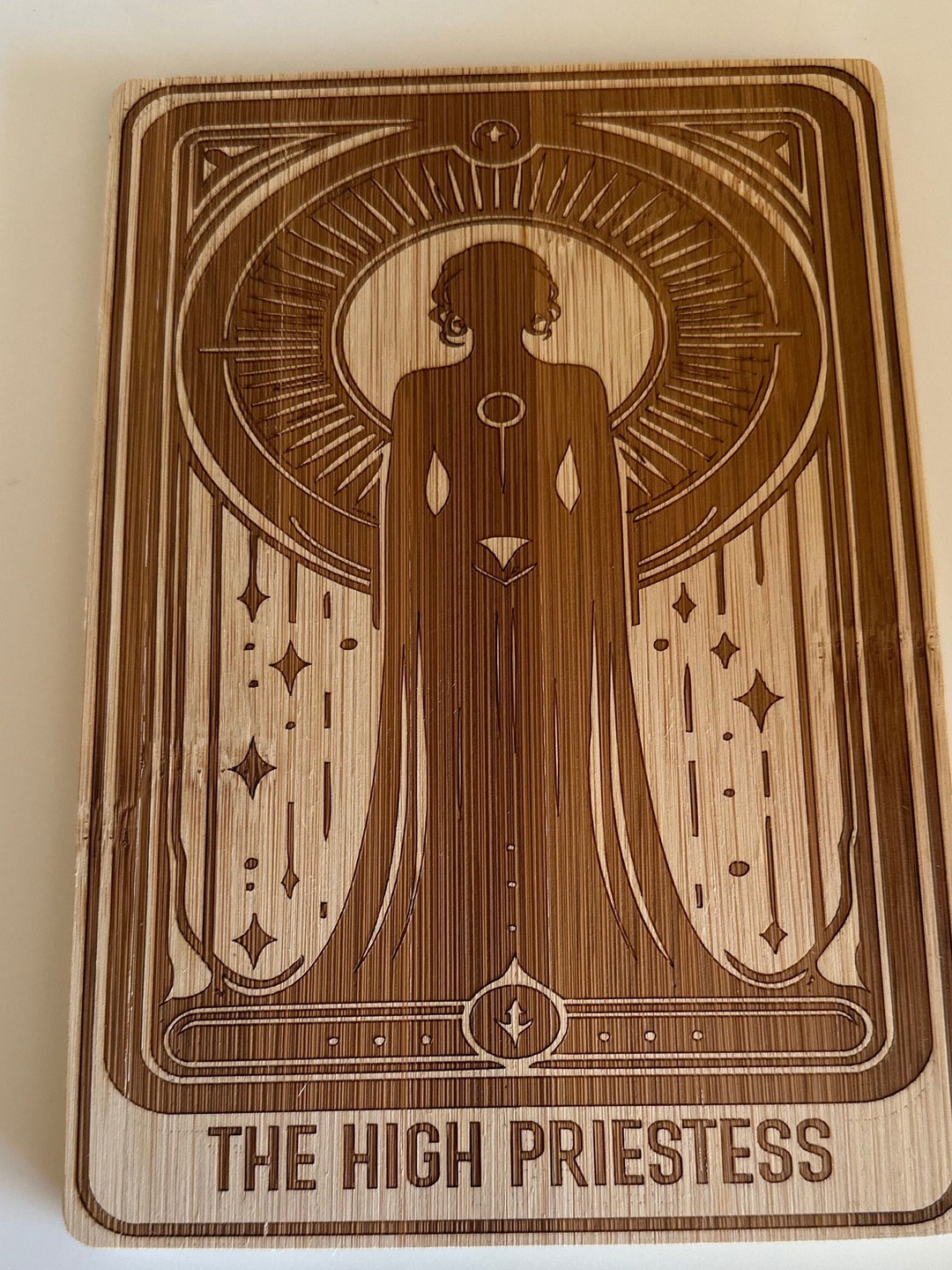Handcrafted Bamboo Wooden Tarot Cards 6x9 Custom Made - Etsy