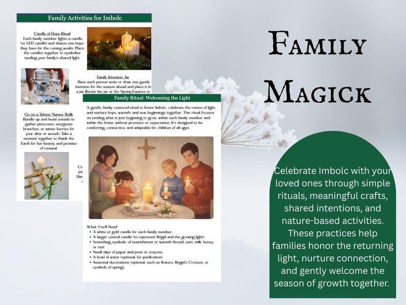 Imbolc Workbook and Guide | Returning Light, Brigid Rituals, Family ...