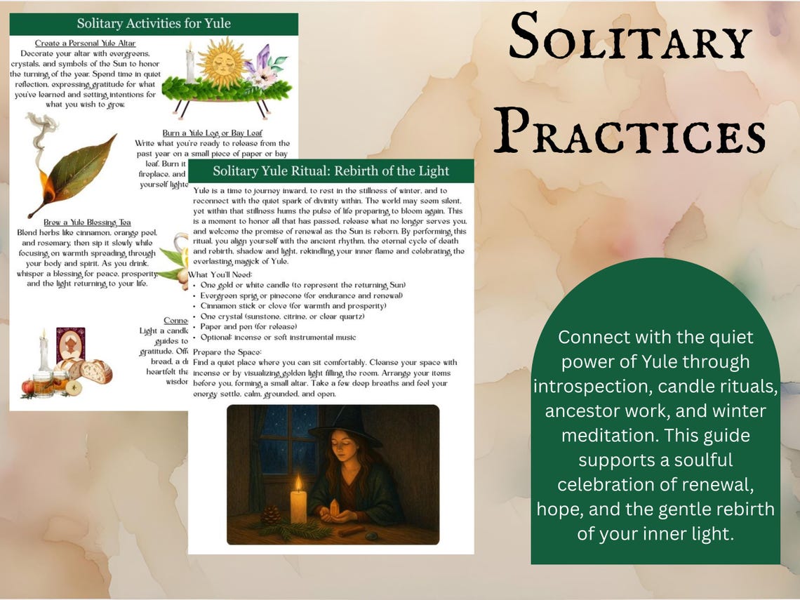 Yule Workbook and Guide | Pagan Rituals | Spell Book | Printable Witch ...