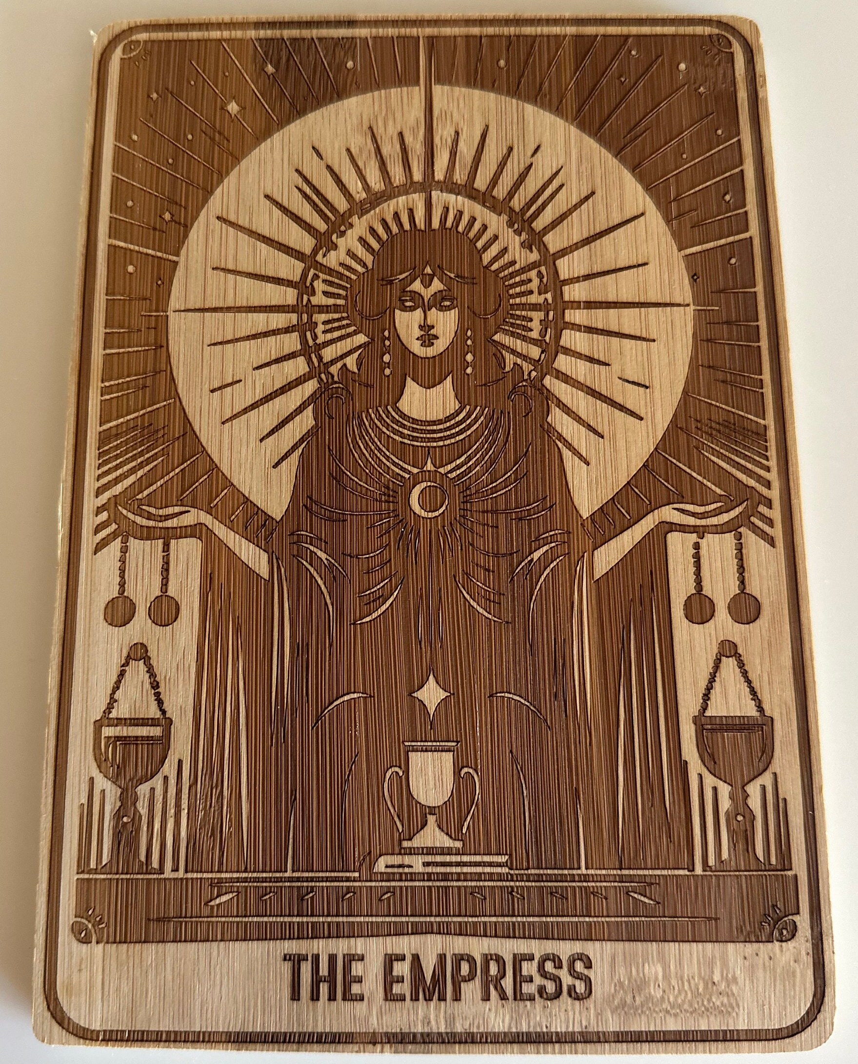 Handcrafted Bamboo Wooden Tarot Cards 6x9 Custom Made - Etsy