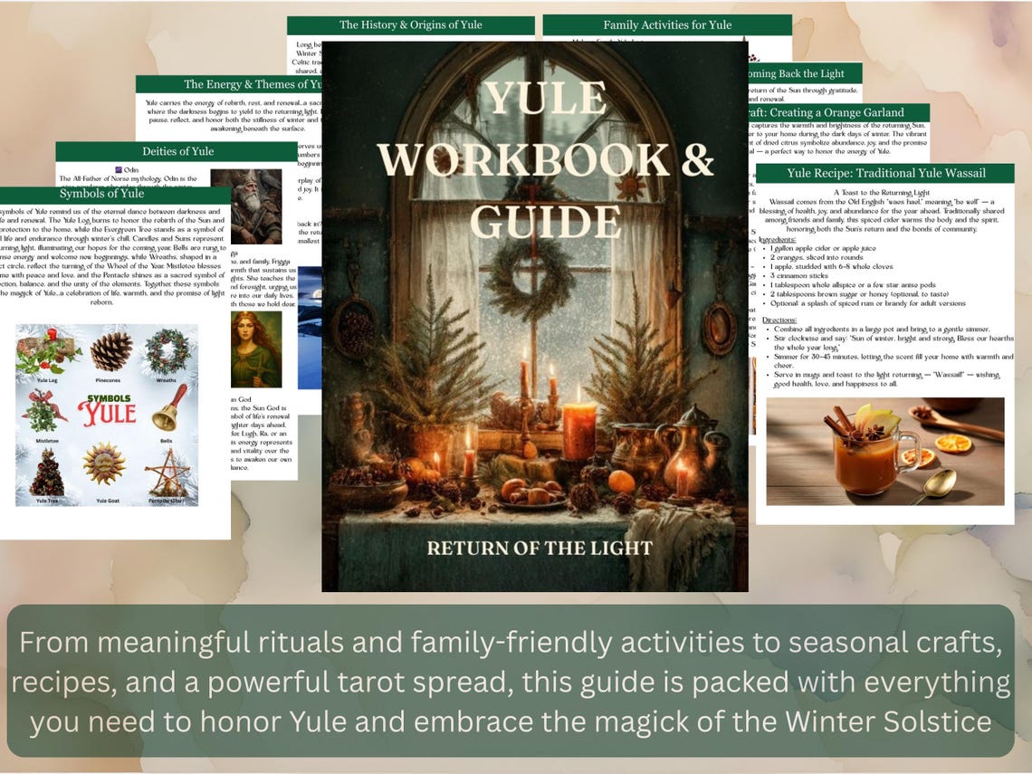 Yule Workbook and Guide | Pagan Rituals | Spell Book | Printable Witch ...
