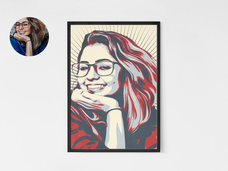 Custom Portrait Vector Style Portrait Unique Custom - Etsy