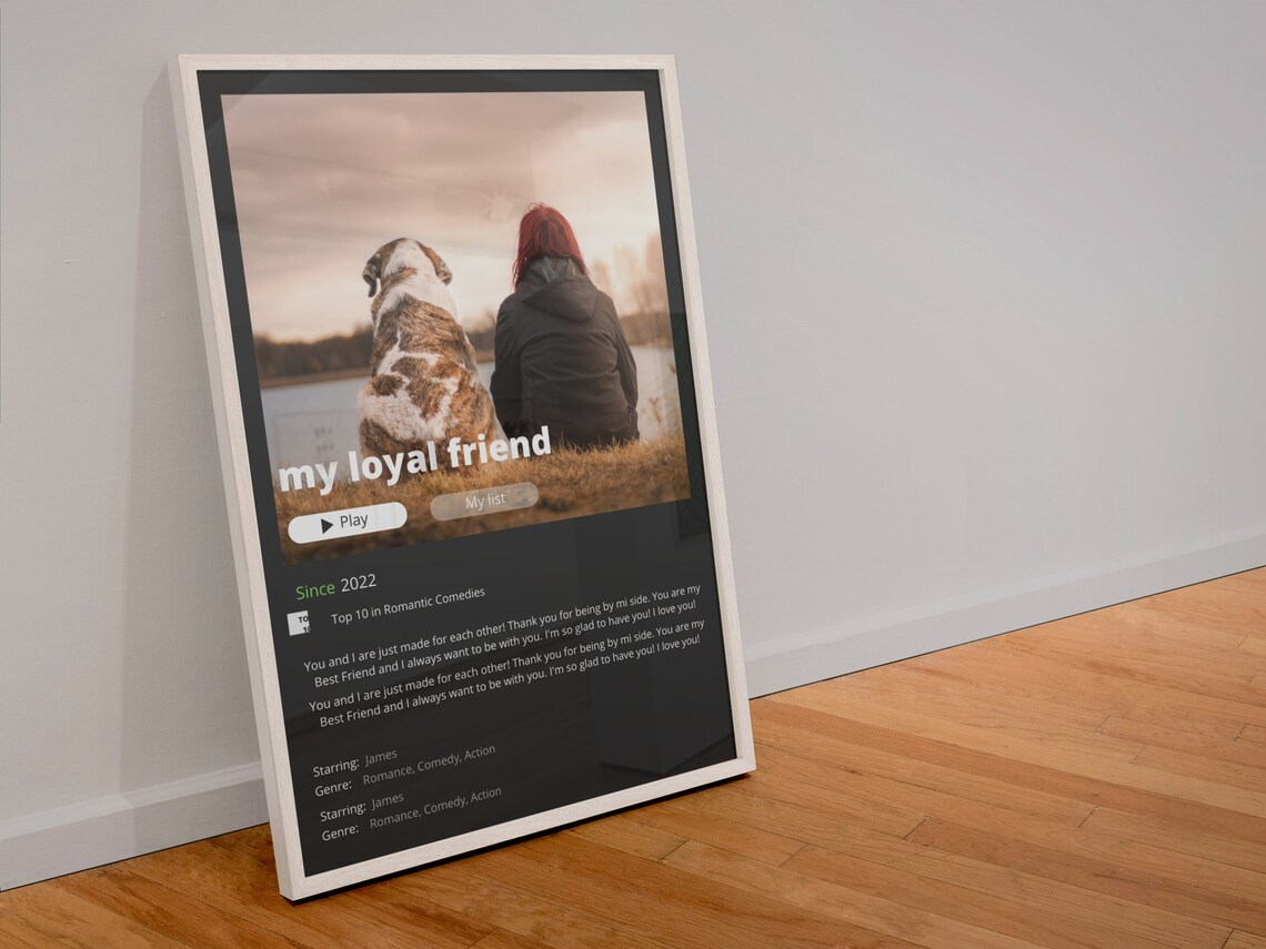 Custom Movie Poster | Portrait From Photo | Custom Gift | Weddings ...