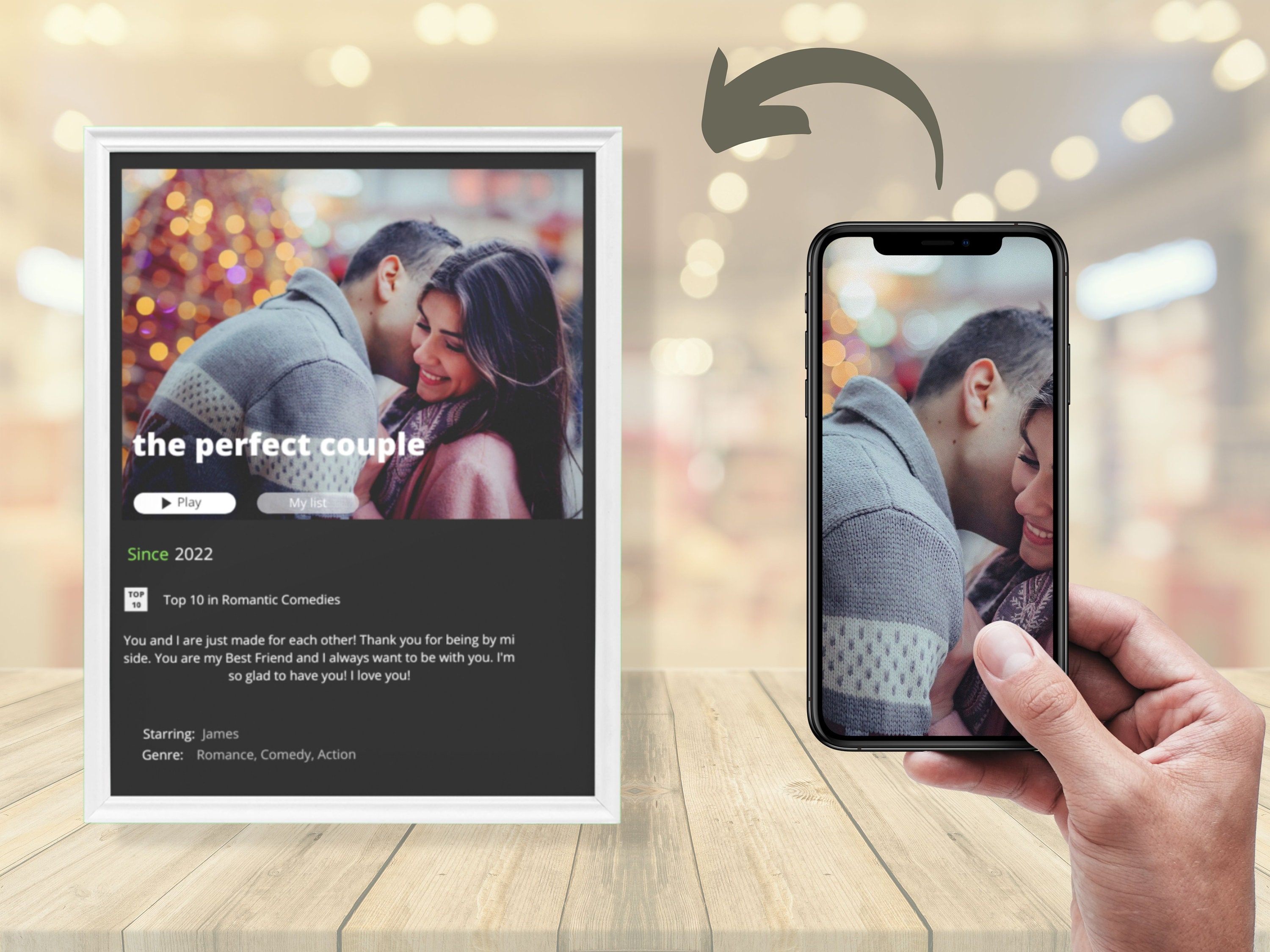 Custom Movie Poster | Portrait From Photo | Custom Gift | Weddings ...