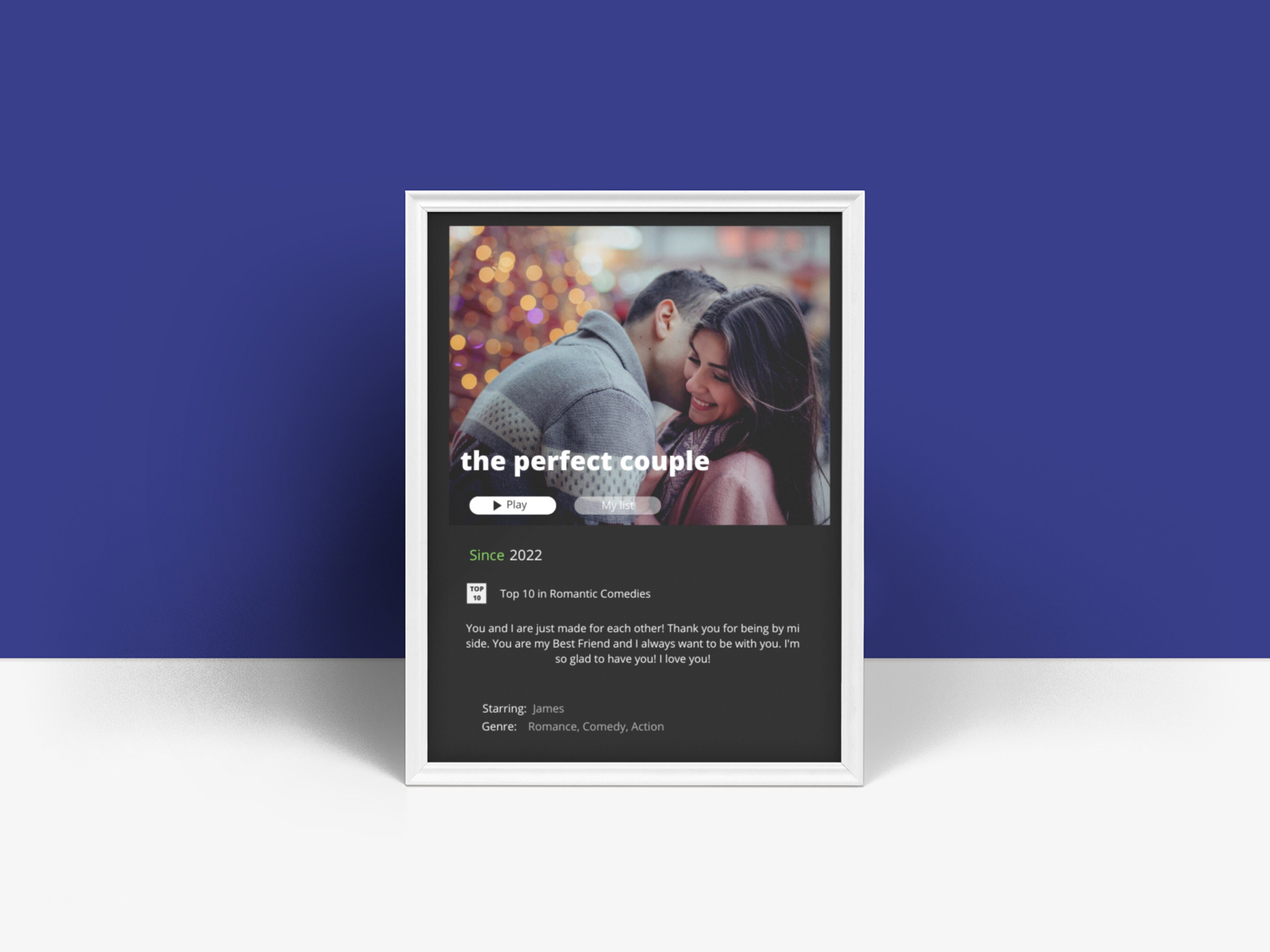 Custom Movie Poster | Portrait From Photo | Custom Gift | Weddings ...