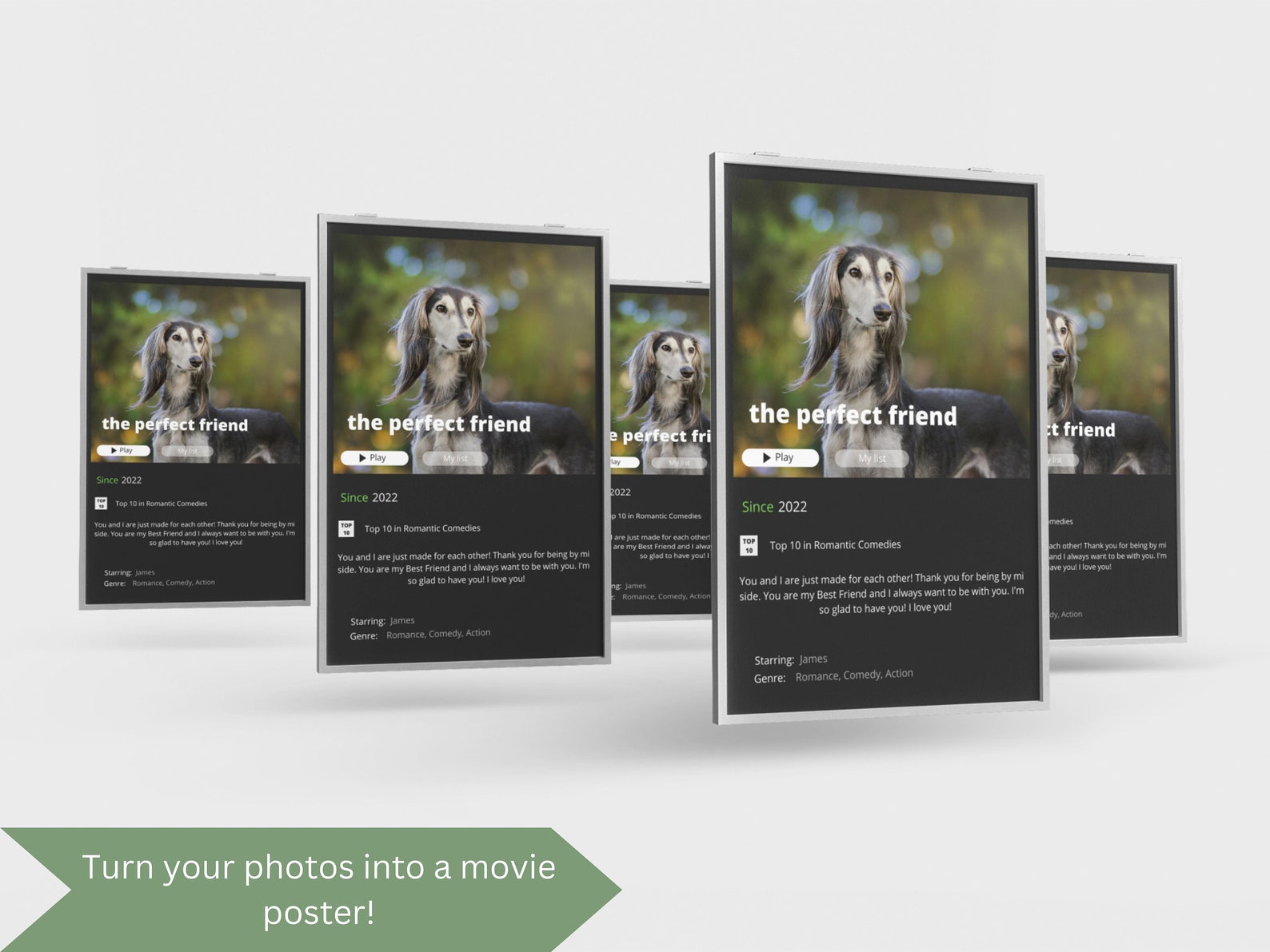 Custom Movie Poster | Portrait From Photo | Custom Gift | Weddings ...