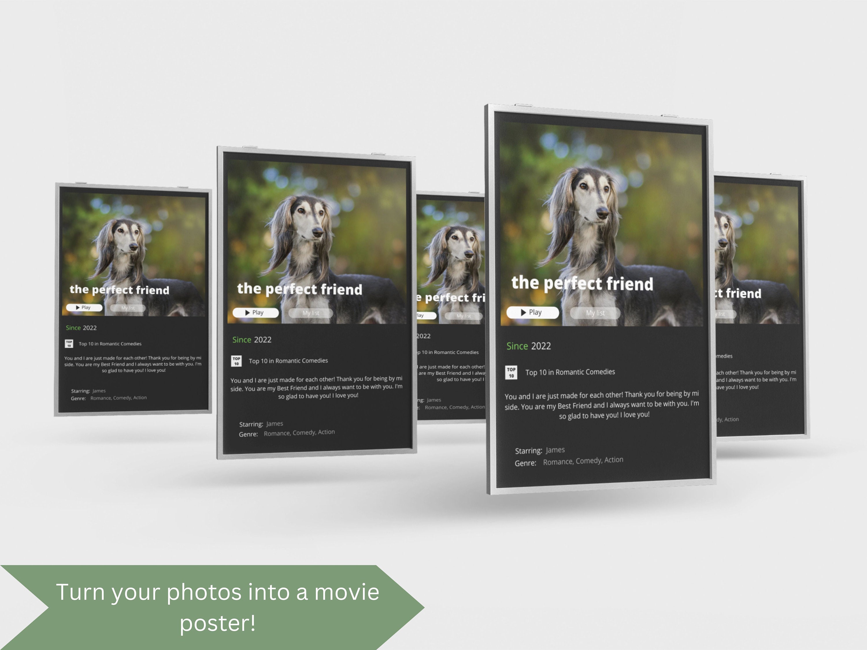 Custom Movie Poster | Portrait From Photo | Custom Gift | Weddings ...