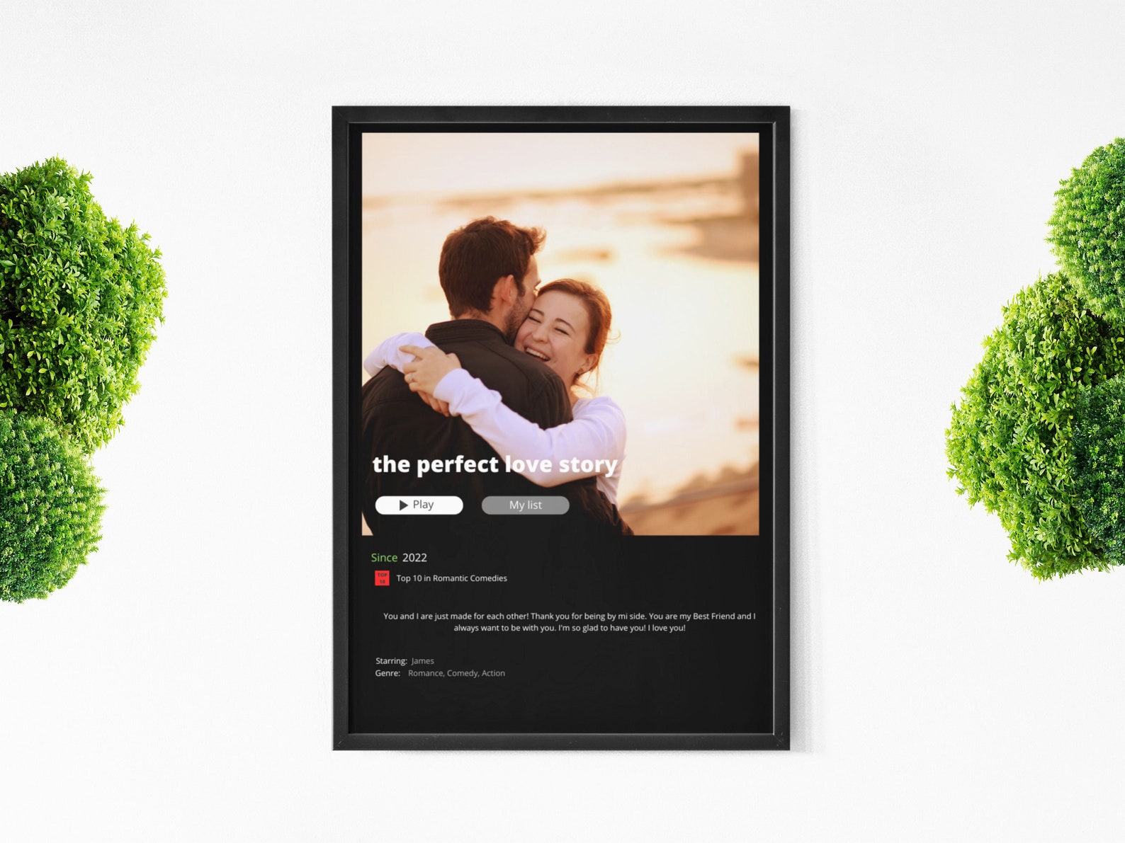 Custom Movie Poster | Portrait From Photo | Custom Gift | Weddings ...