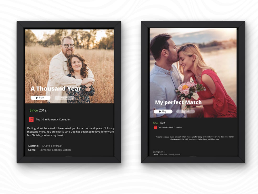 Custom Movie Poster | Portrait From Photo | Custom Gift | Weddings ...
