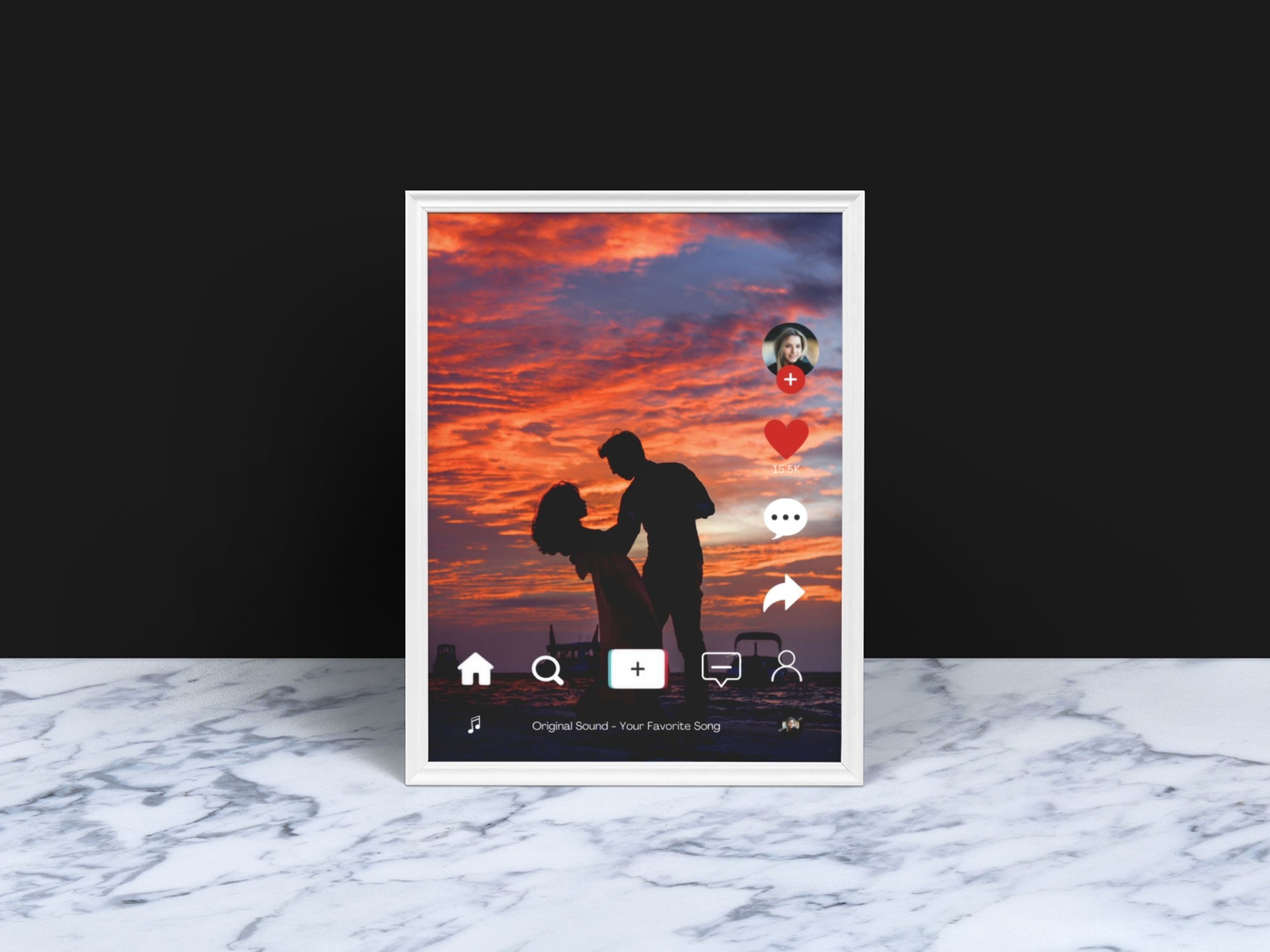 Custom Tiktok Poster Portrait From Photo Gift for Her/him - Etsy