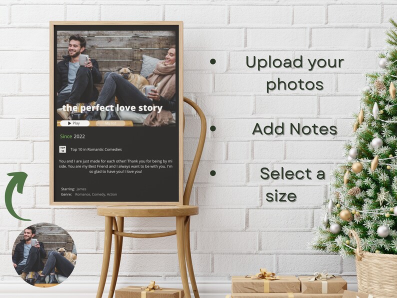 Custom Movie Poster | Portrait From Photo | Custom Gift | Weddings ...