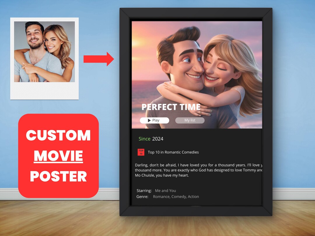 Custom Animated Movie Poster | Personalized Cartoon Art From Your Photo ...
