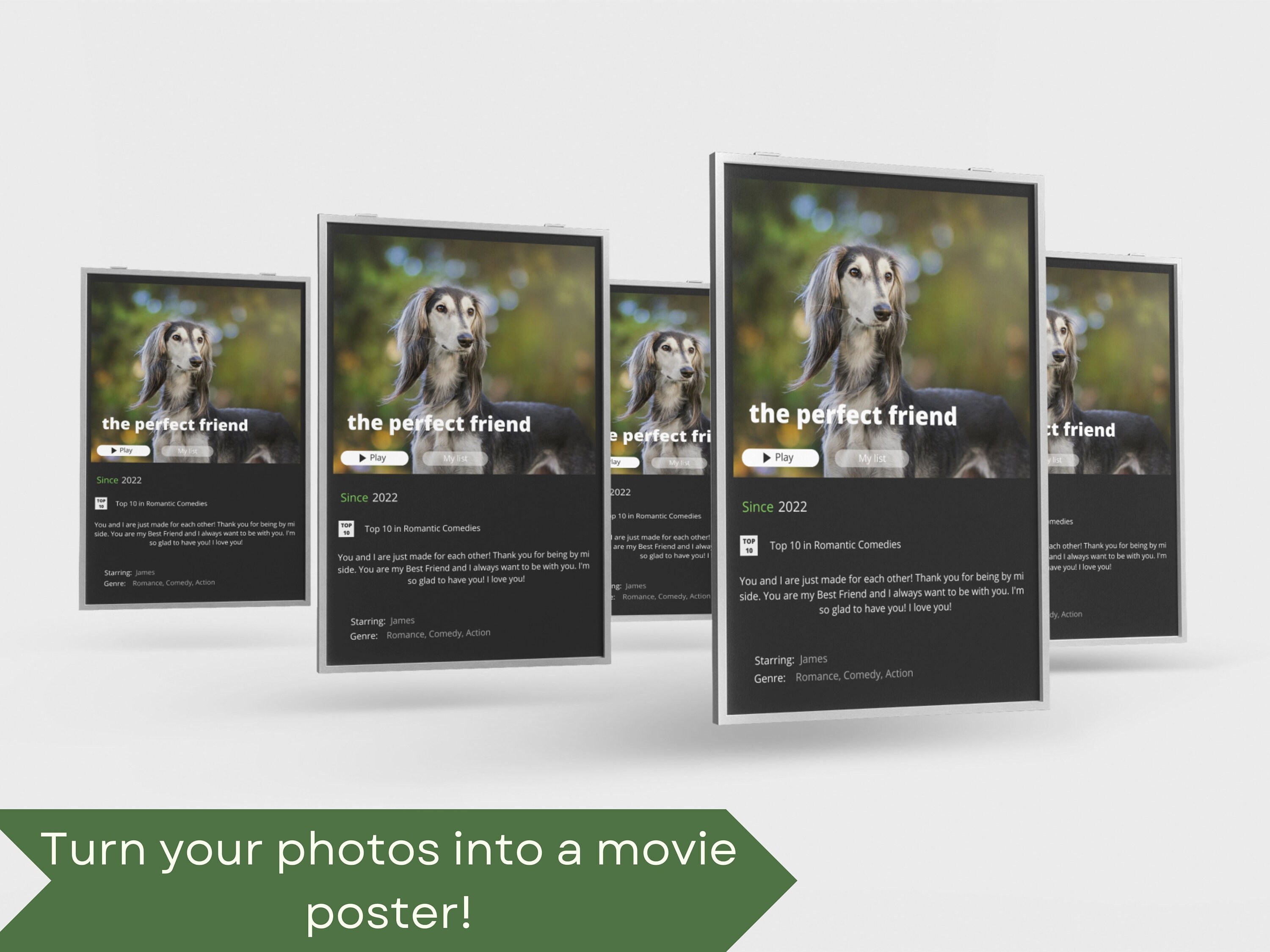 Custom Movie Poster | Portrait From Photo | Custom Gift | Weddings ...