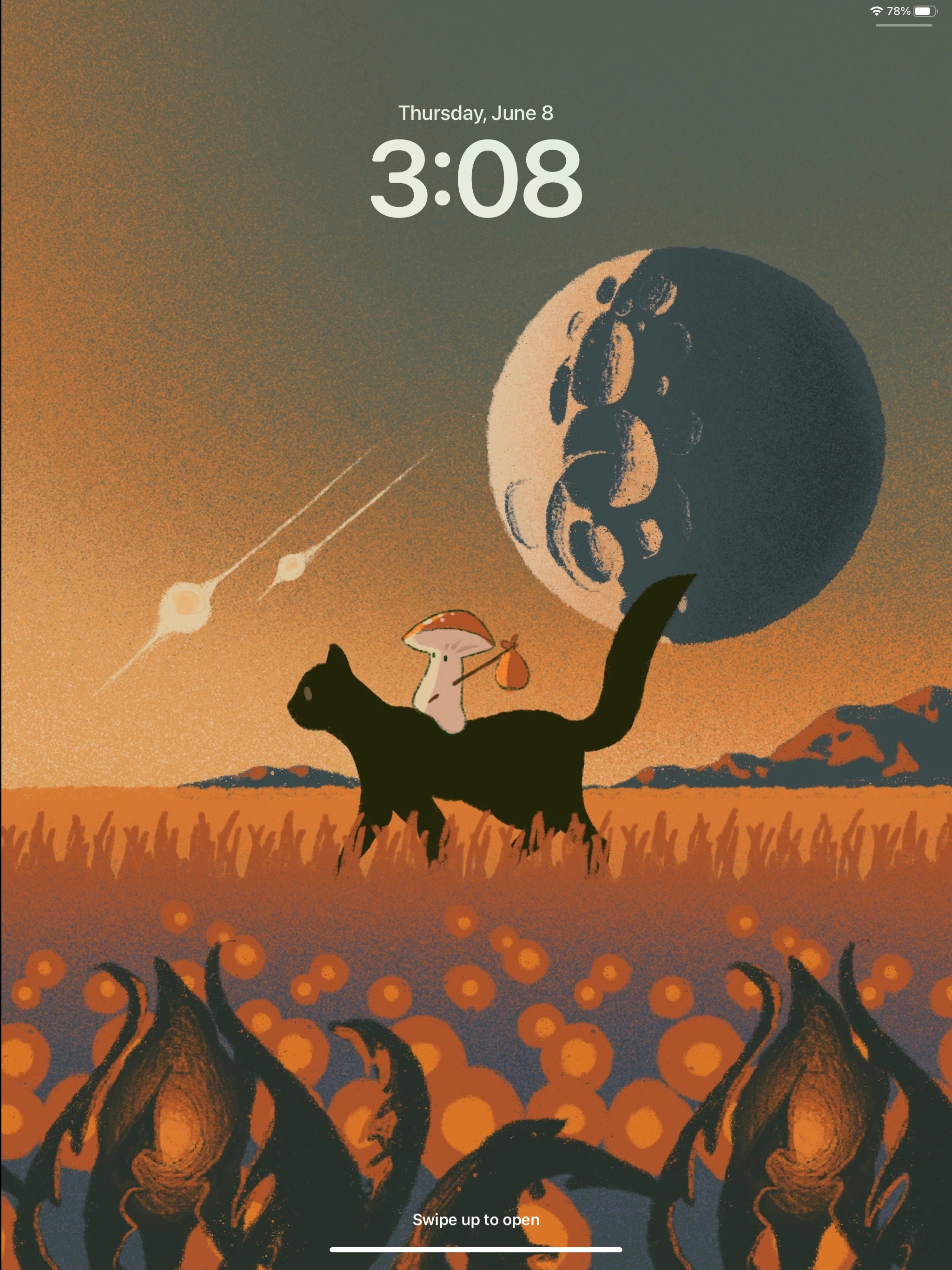 Live Sci-fi Cat & Mushroom Animated Digital Background GIF 5-pack - Etsy