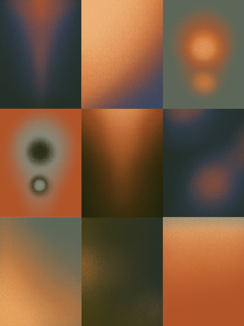 Retro Gradient Grain Wallpaper 9-pack - Etsy