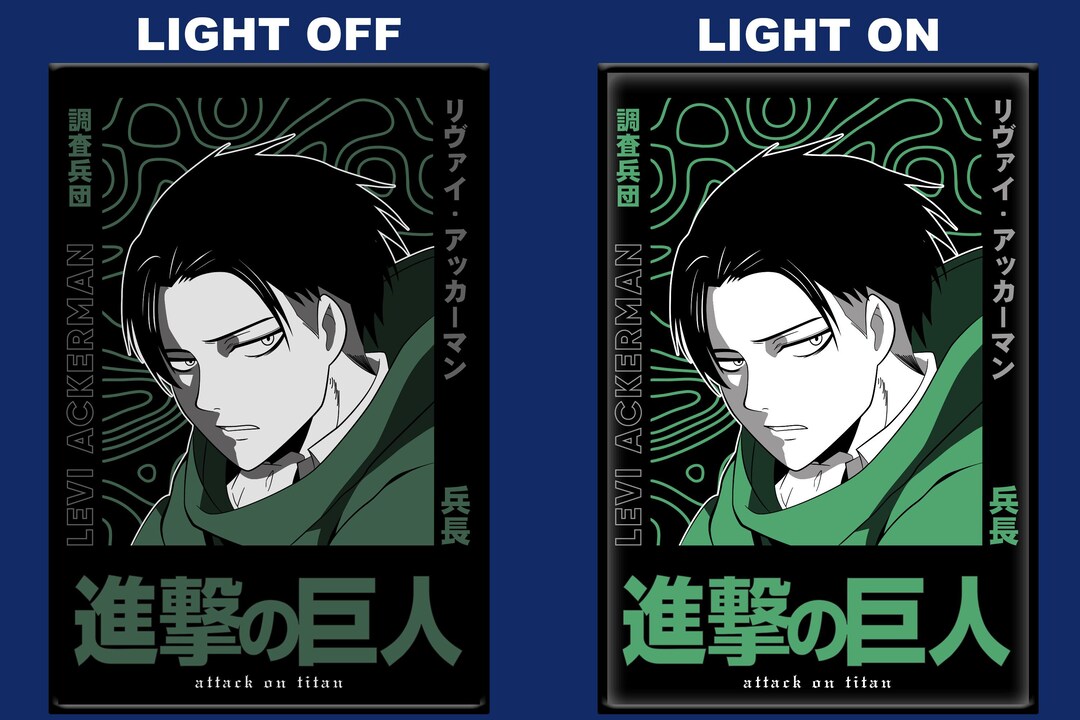 Attack on Titan LED Backlit Poster Frame – Levi AOT 27x40” Anime Wall ...