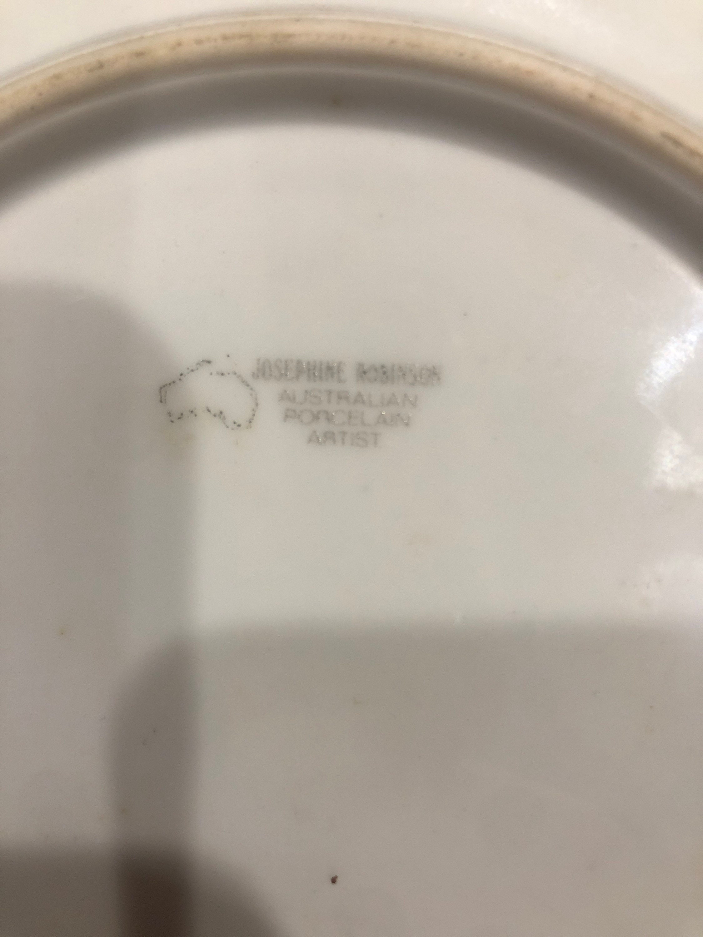 Stunning Hand Painted Decorative Porcelain Plate of Roses by Josephine ...