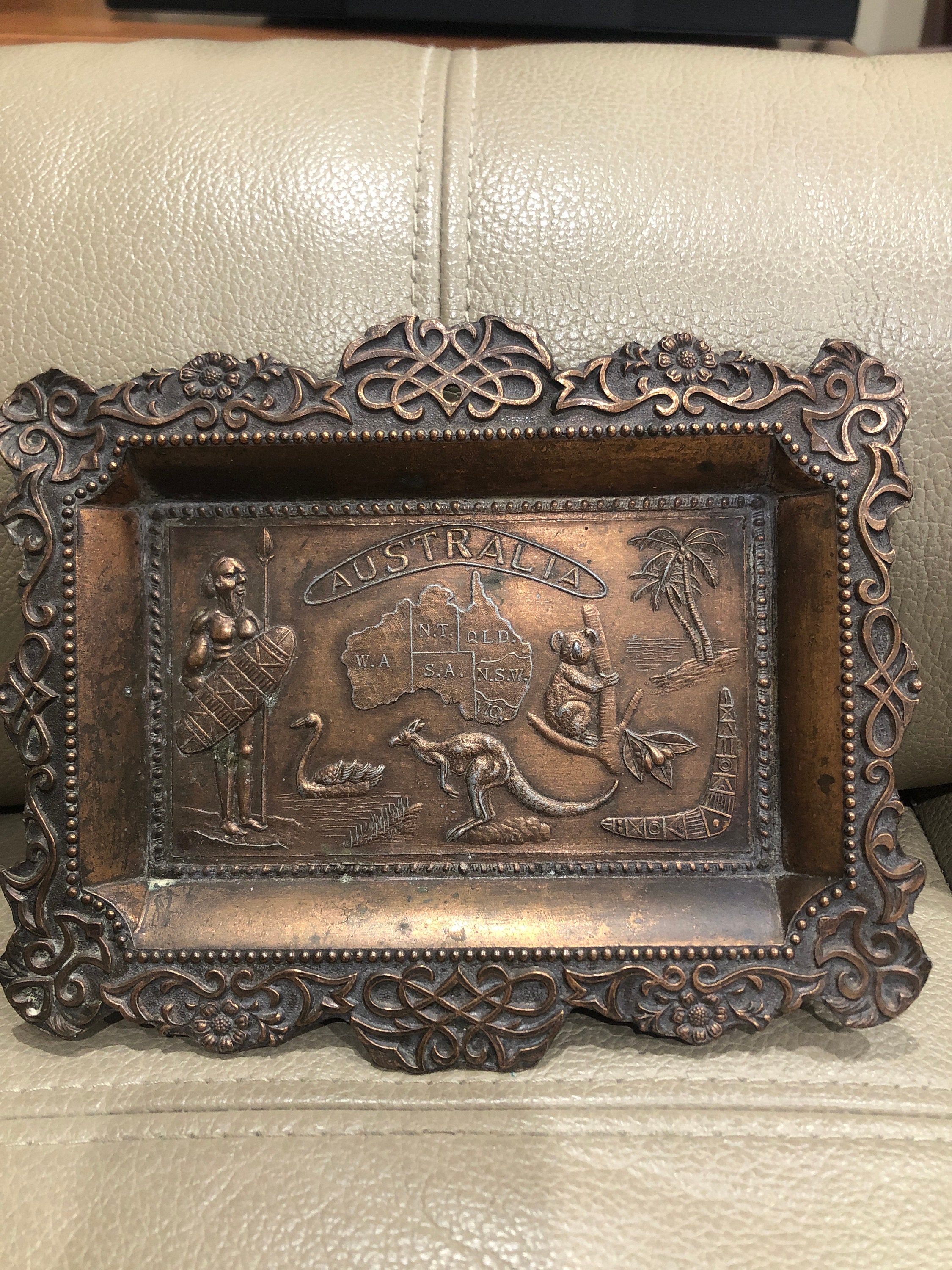 Edwardian Wall Plaque of Early Australian Symbols Made of Copper - Etsy