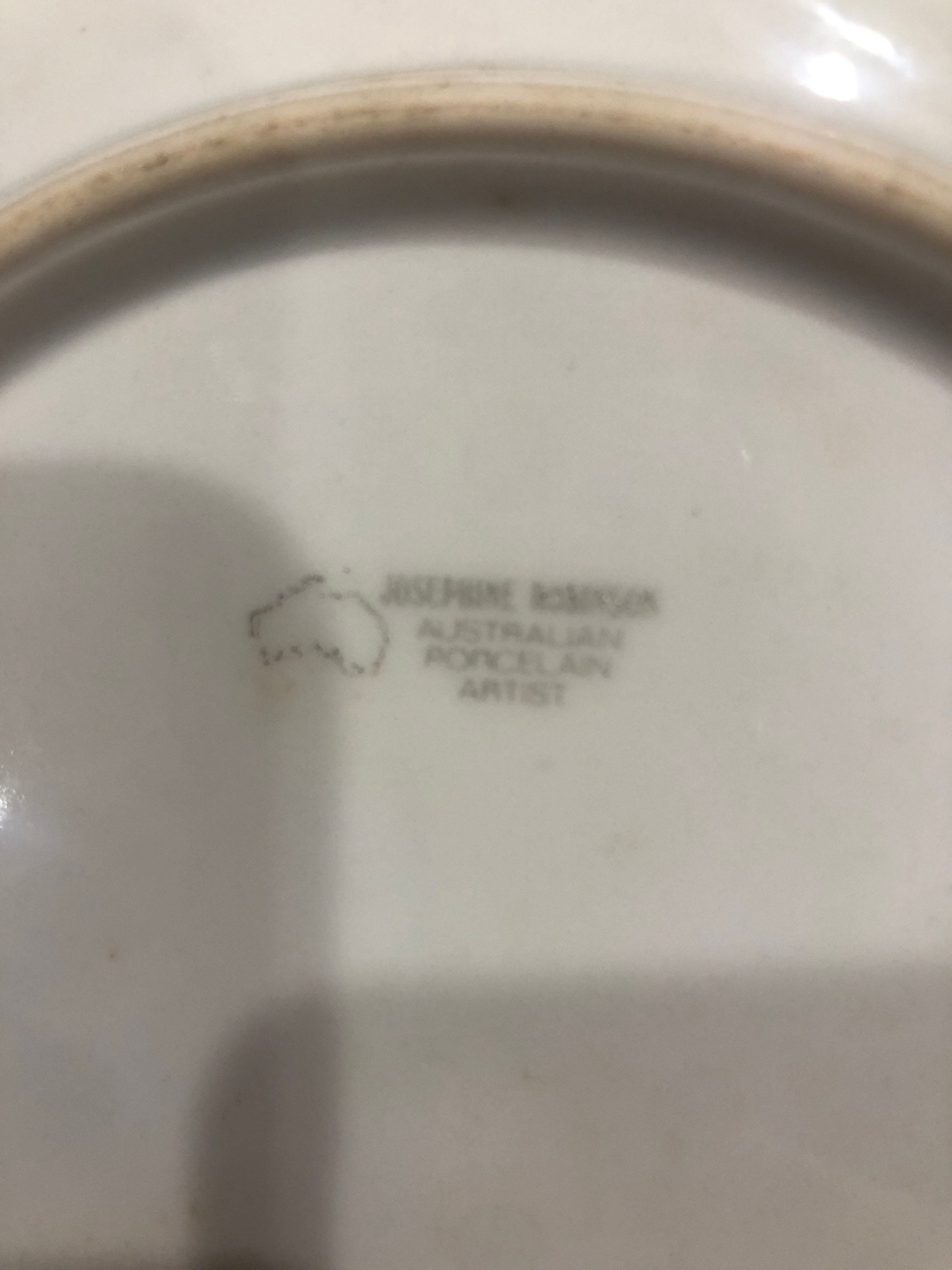 Stunning Hand Painted Decorative Porcelain Plate of Roses by Josephine ...