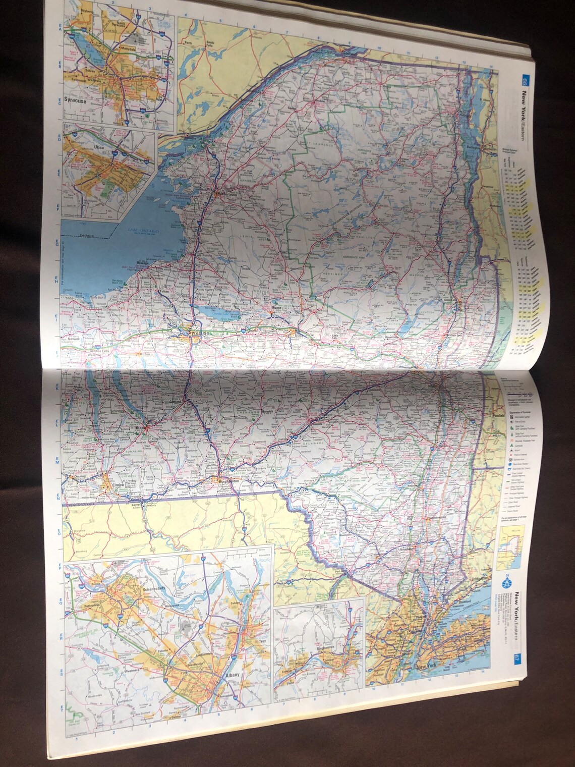 Vintage and Collectible Road Atlas Map of the United States, Canada and ...