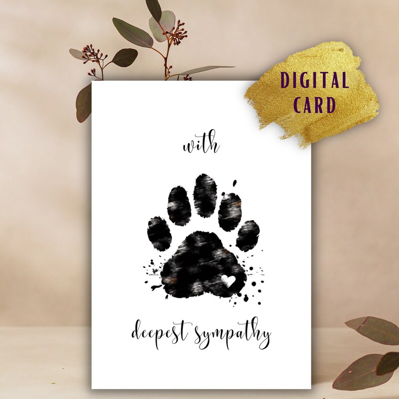 Pet Loss Card - Etsy