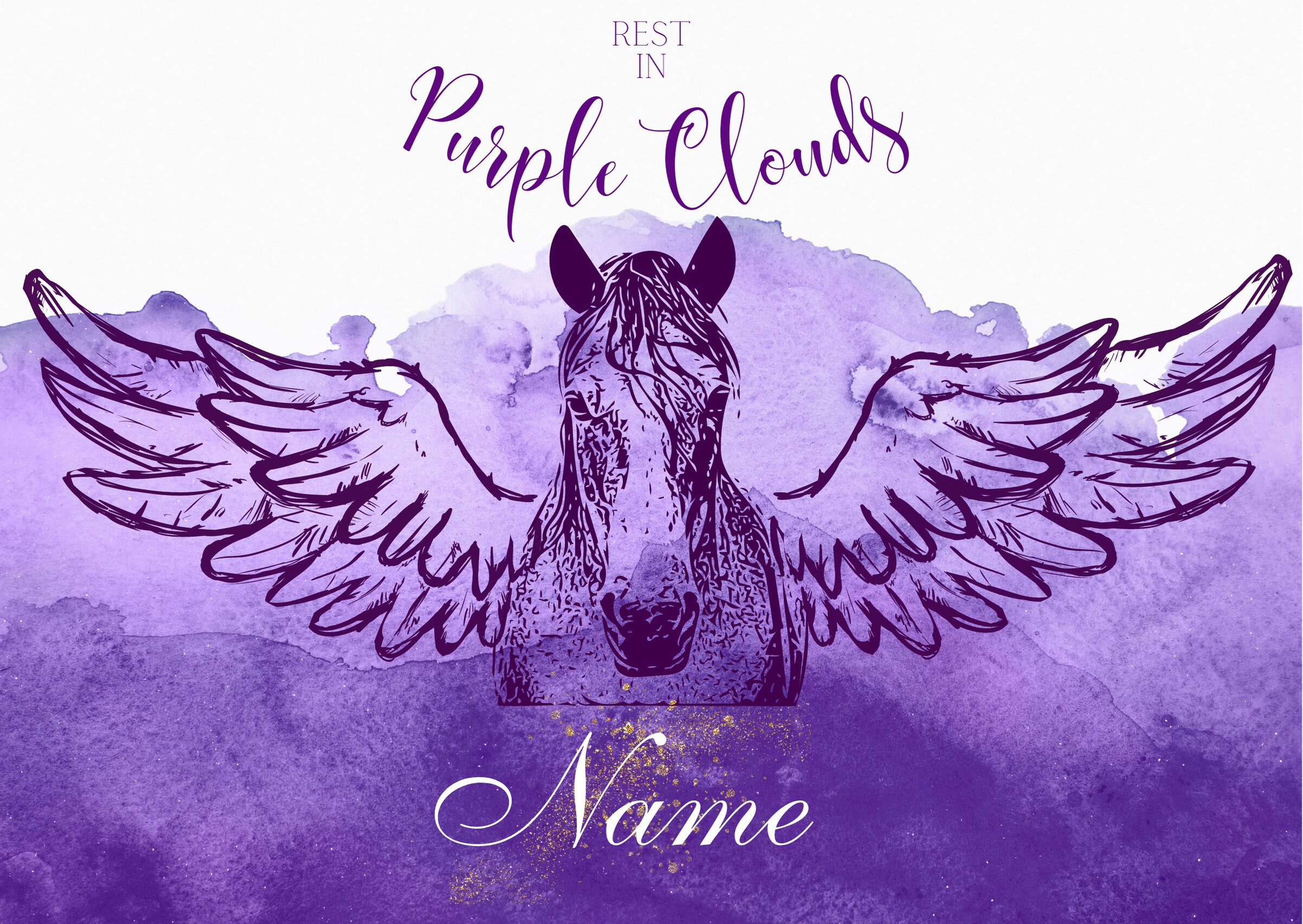 Personalized Horse Loss Card, Custom Horse Loss Sympathy Card, Horse ...