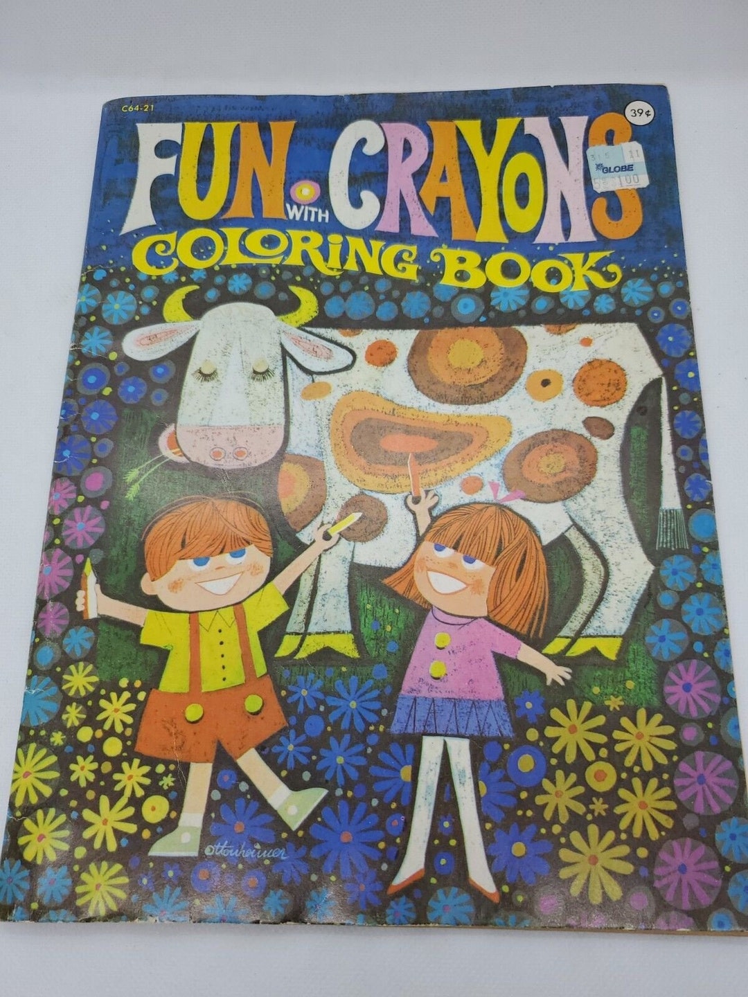 Vintage Childrens Coloring Book "fun With Crayons" - Etsy