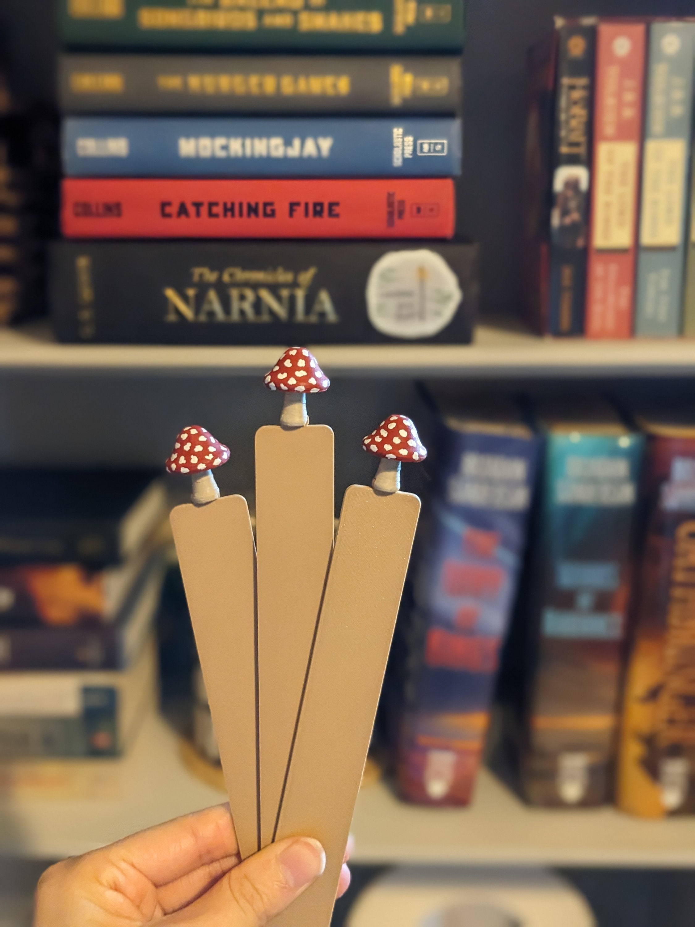 3d Printed Mushroom Bookmark Hand Painted Bookmark Book - Etsy