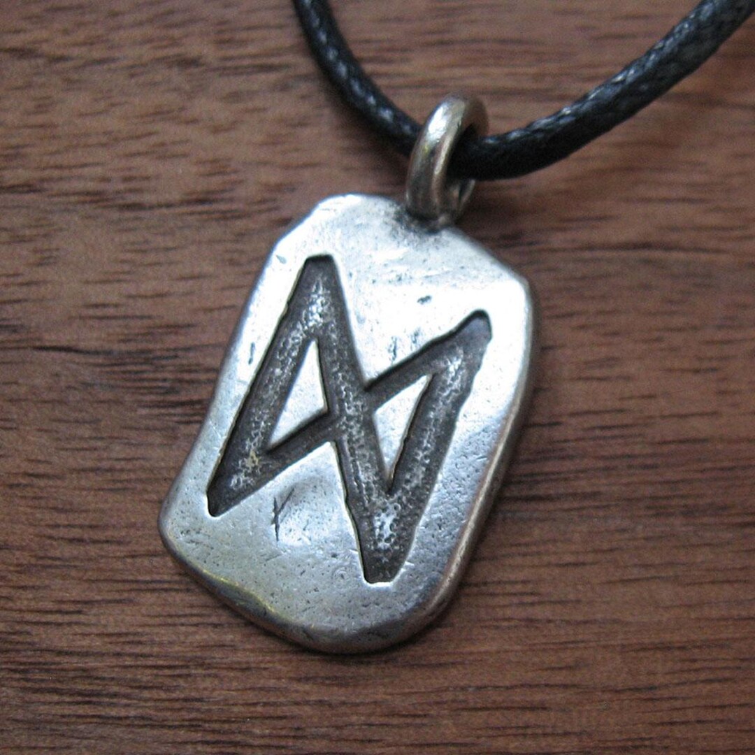 Dagaz (new Beginnings) Pewter Rune Pendant - Etsy