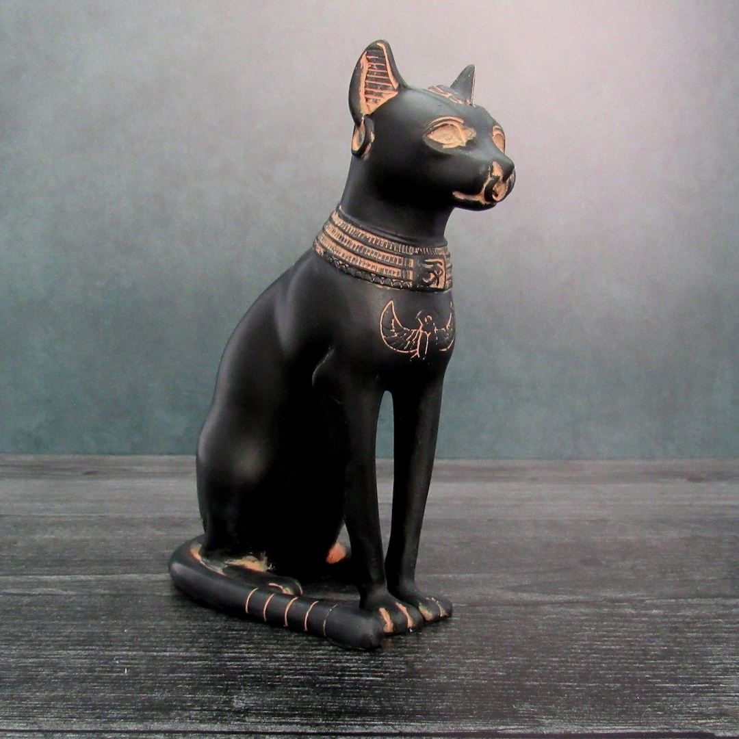 Resin Bastet Statue, Egyptian Goddess Figurine (5.4 Inches) - Etsy
