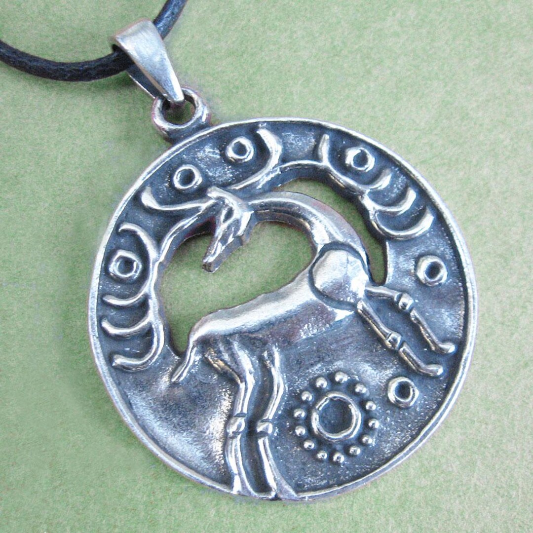 Celtic Stag Pewter Pendant - Etsy