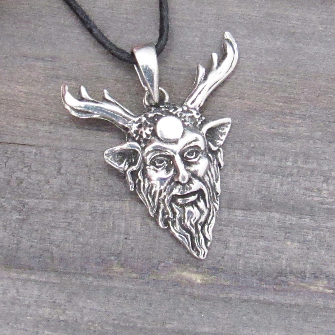 Wicca Horned God Pewter Pendant - Etsy