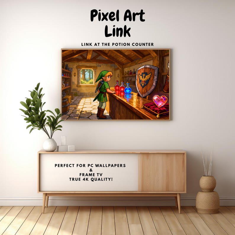 Zelda Pixel Art 4K Wallpaper | Hyrule Scenes 5-pack (digital Download ...
