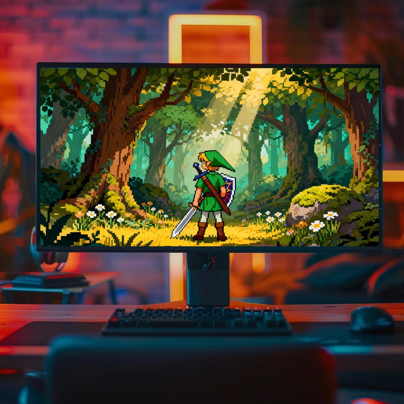 Zelda Pixel Art 4K Wallpaper | Hyrule Scenes 5-pack (digital Download ...