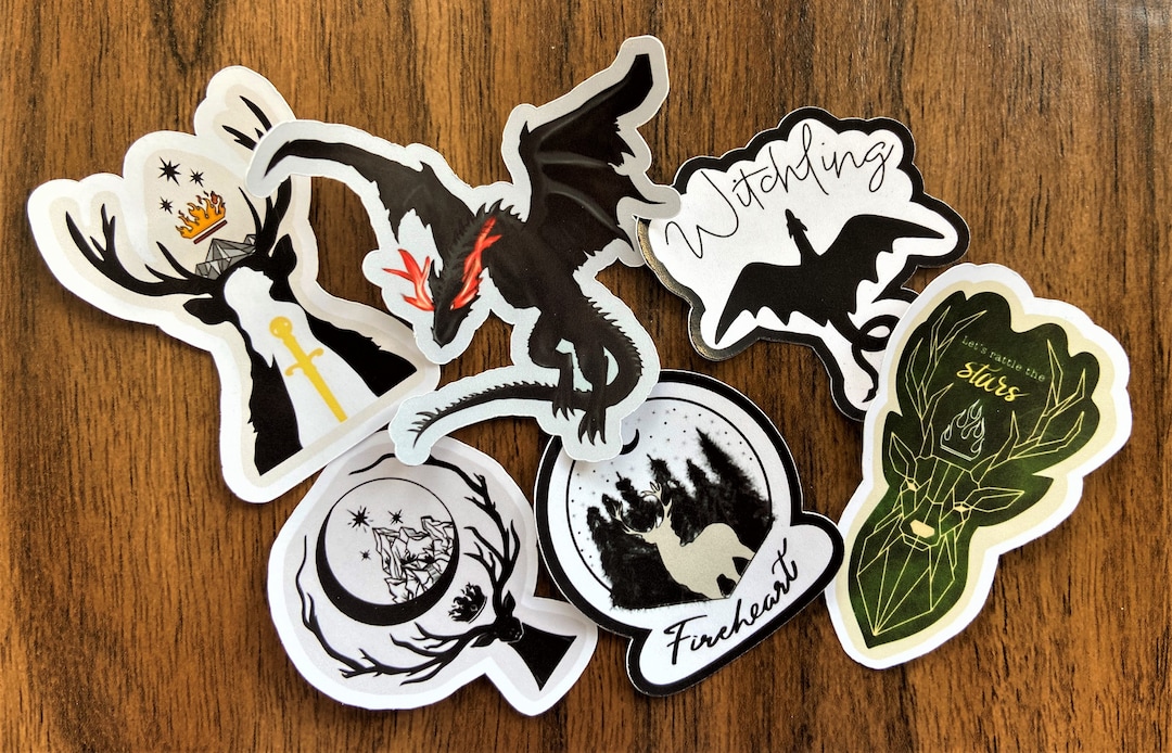 Hand Drawn Fantasy Themed Stickers / Sarah J Maas / ACOTAR / TOG - Etsy