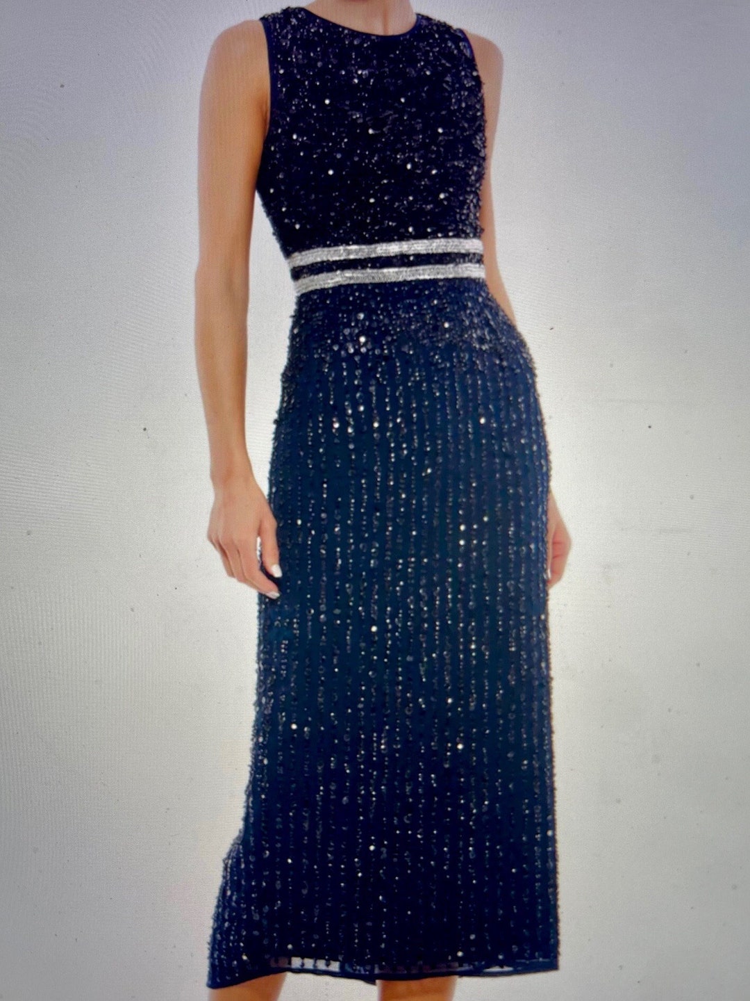 Mother of Bride Groom Gorgeous Mac Duggal Navy 14 /style 93603 - Etsy