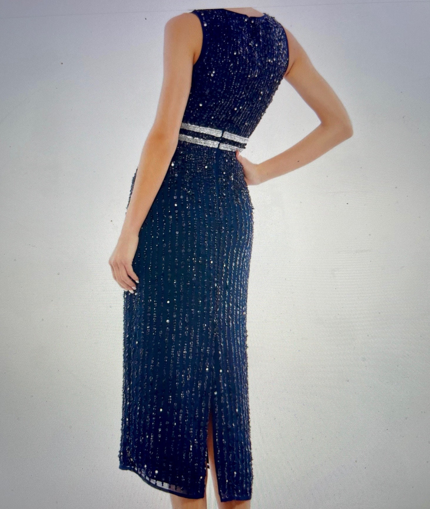 Mother of Bride Groom Gorgeous Mac Duggal Navy 14 /style 93603 - Etsy