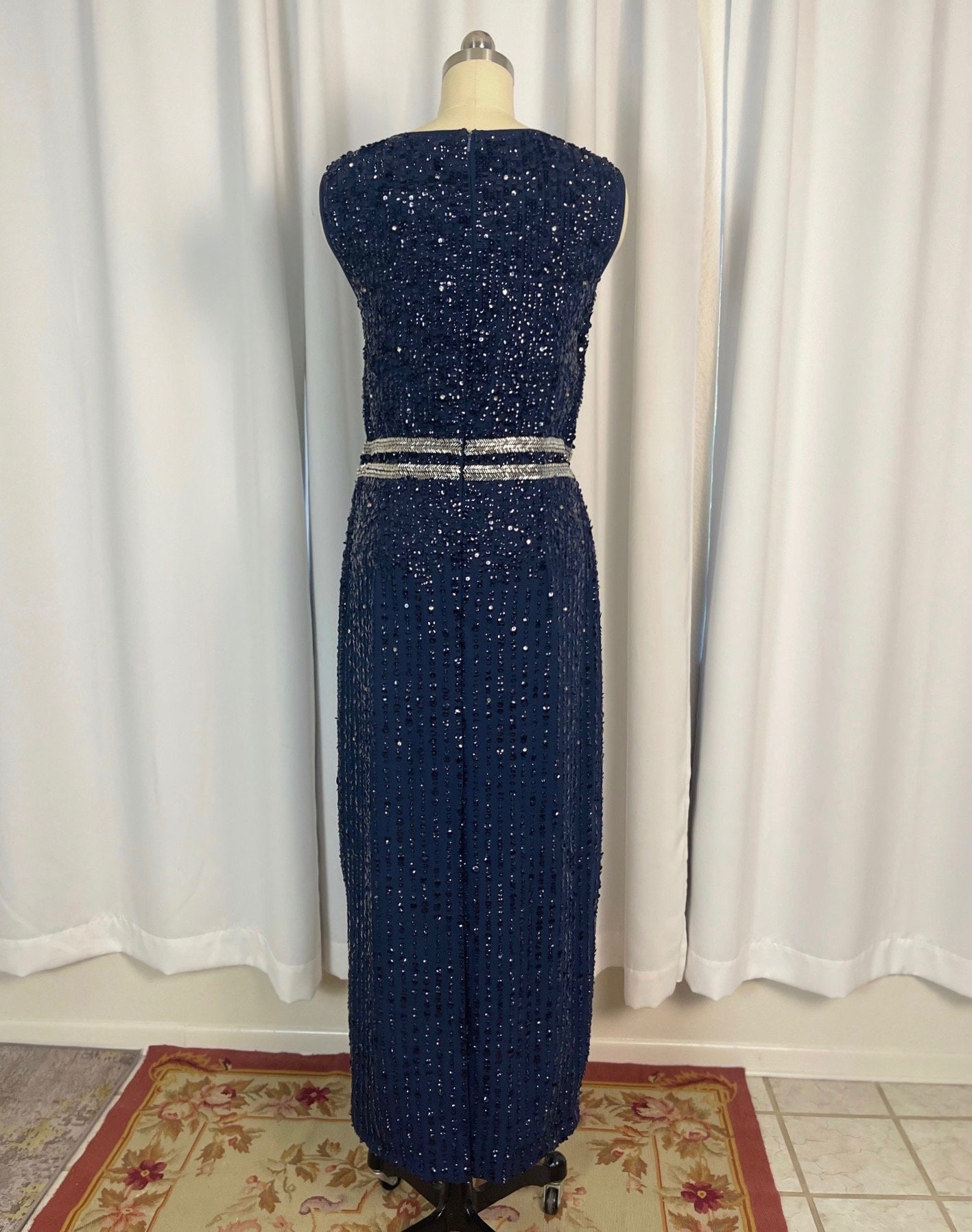 Mother of Bride Groom Gorgeous Mac Duggal Navy 14 /style 93603 - Etsy