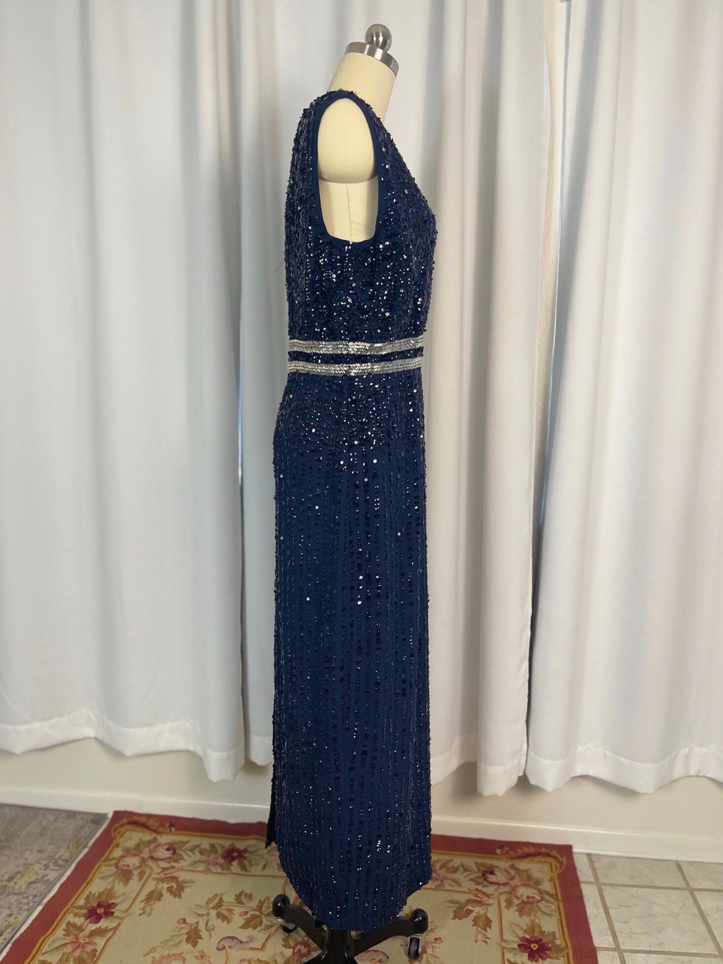 Mother of Bride Groom Gorgeous Mac Duggal Navy 14 /style 93603 - Etsy