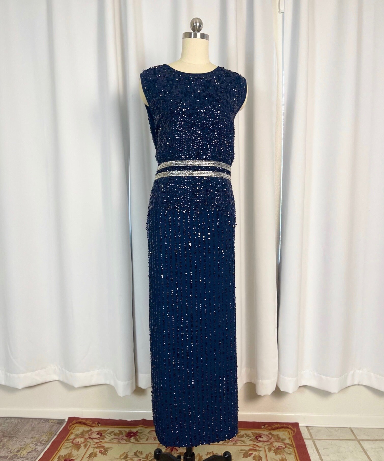 Mother of Bride Groom Gorgeous Mac Duggal Navy 14 /style 93603 - Etsy