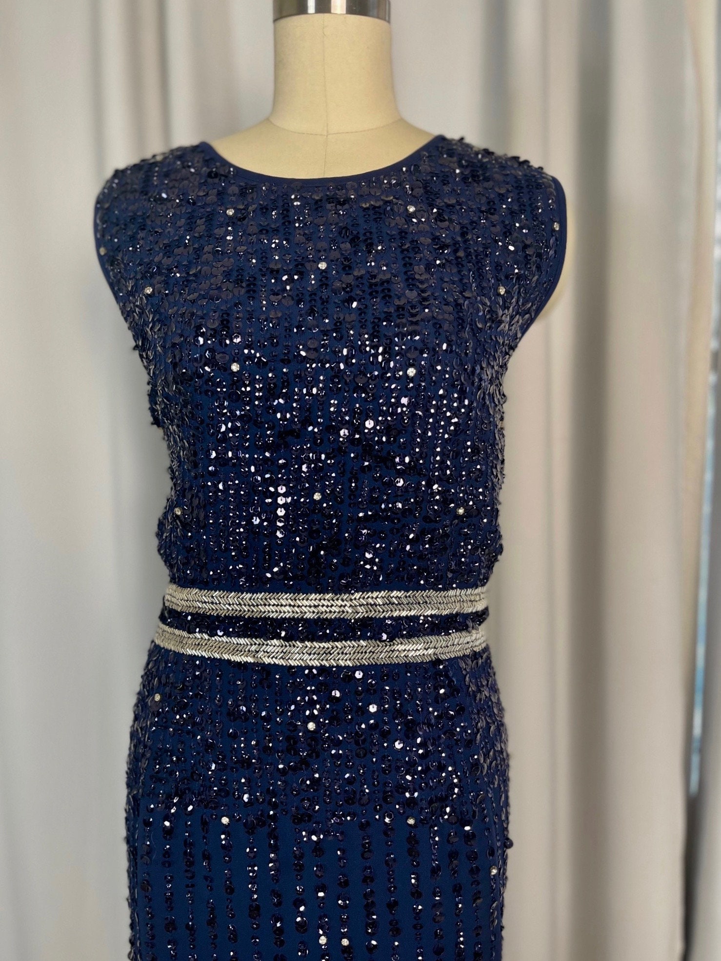Mother of Bride Groom Gorgeous Mac Duggal Navy 14 /style 93603 - Etsy