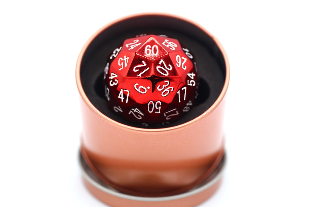 BRD6001 Titan's Fist Metal D60 Dice Red W/ White - Etsy