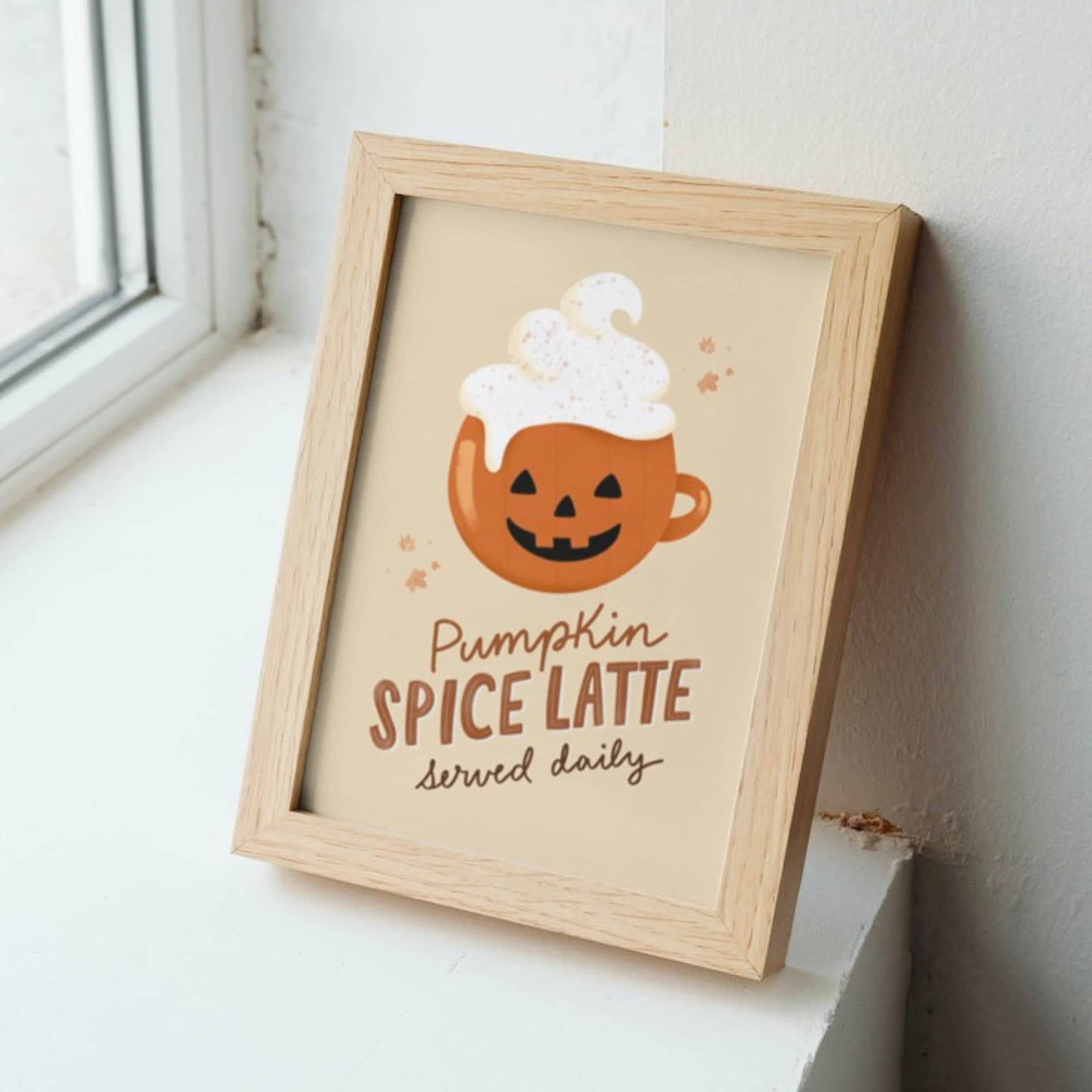 PRINTABLE Pumpkin Spice Latte Sign Fall Decor Coffeehouse - Etsy