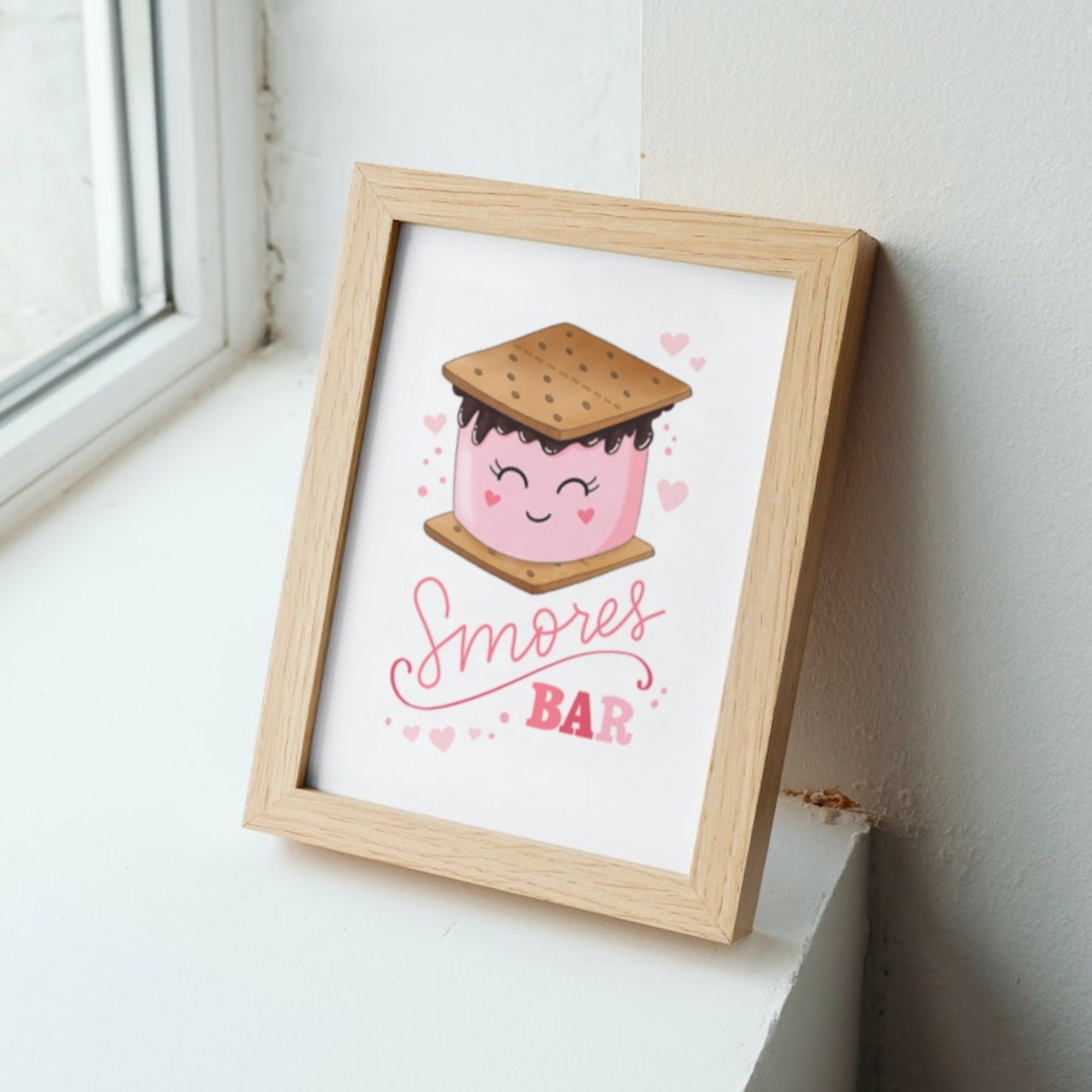 Pink Smores Bar Sign, Valentine's Day Decor (digital Download) - Etsy