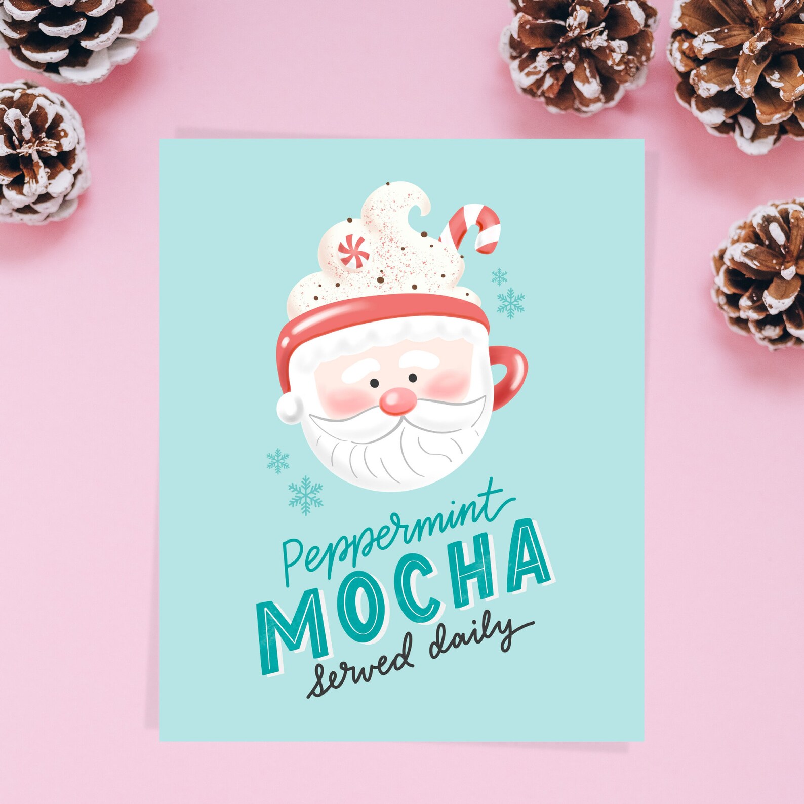 PRINTABLE Peppermint Mocha Sign Winter Decor Print Christmas - Etsy