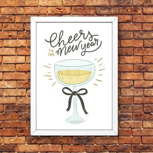 Printable New Years Eve Sign, Hand Drawn Welcome Sign, Party Table ...