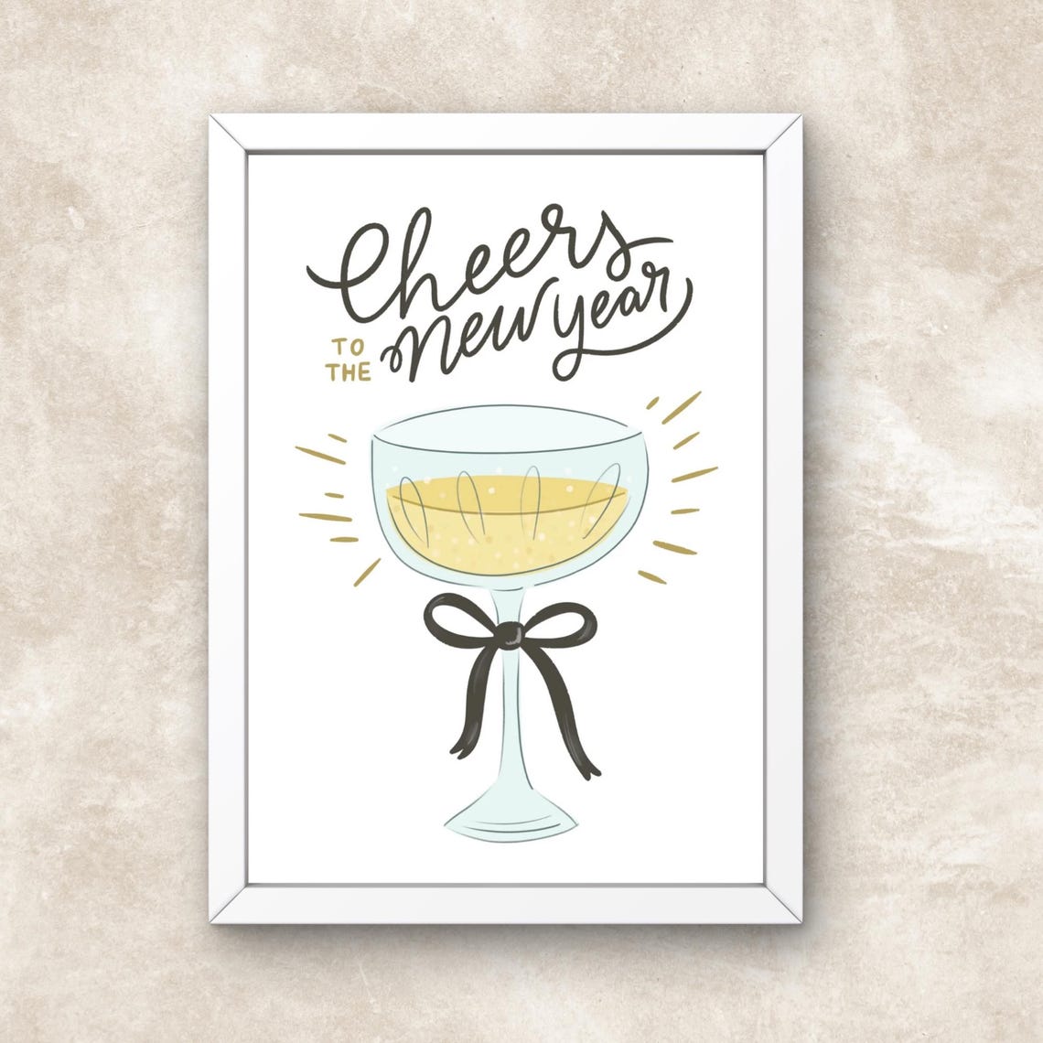 Printable New Years Eve Sign, Hand Drawn Welcome Sign, Party Table ...