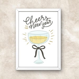 Printable New Years Eve Sign, Hand Drawn Welcome Sign, Party Table ...