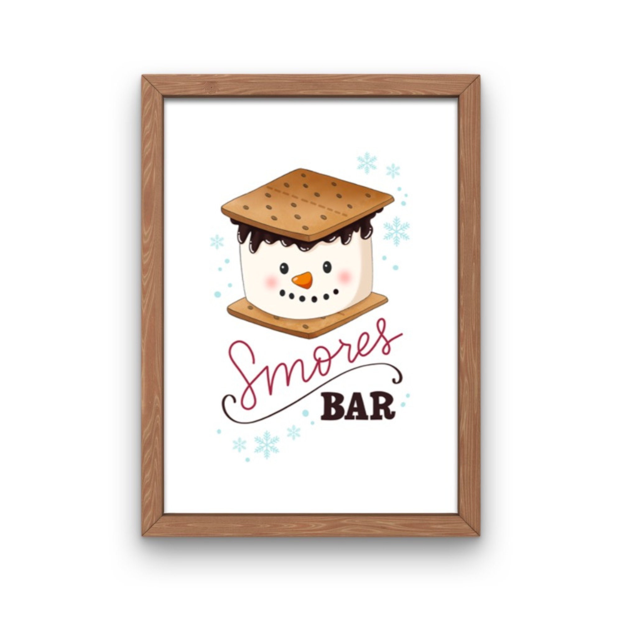 Printable Christmas Smores Sign, Winter Decor Print, Party Table Decor ...